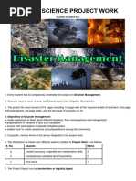 Class - IX Disaster Management-Project - 24-25 | PDF