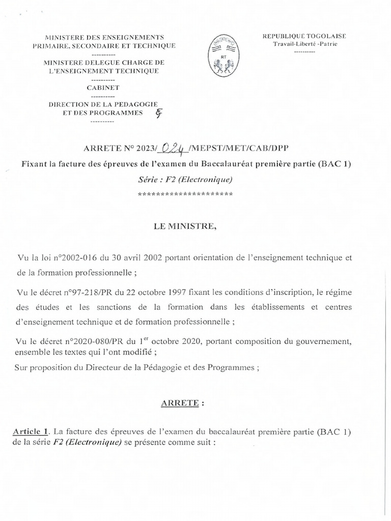 Nouvelles Factures Des Epreuves | PDF | Niveaux d'enseignement ...