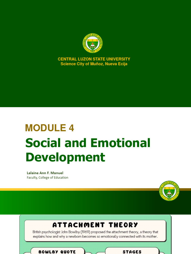 Module-4_Part-3_SED-2100 | PDF | Attachment Theory | Psychology