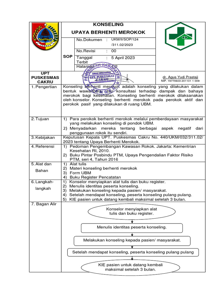 SOP Konseling UBM | PDF