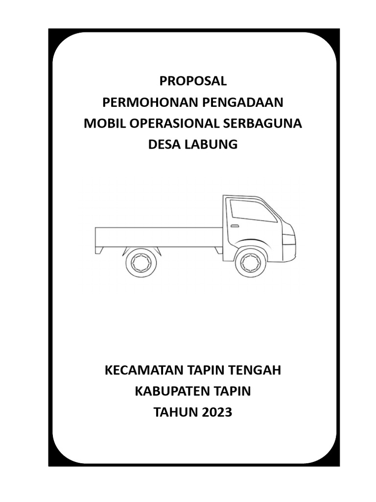 Proposal Pick-Up Desa Labung | PDF | Bisnis | Ilmu Sosial