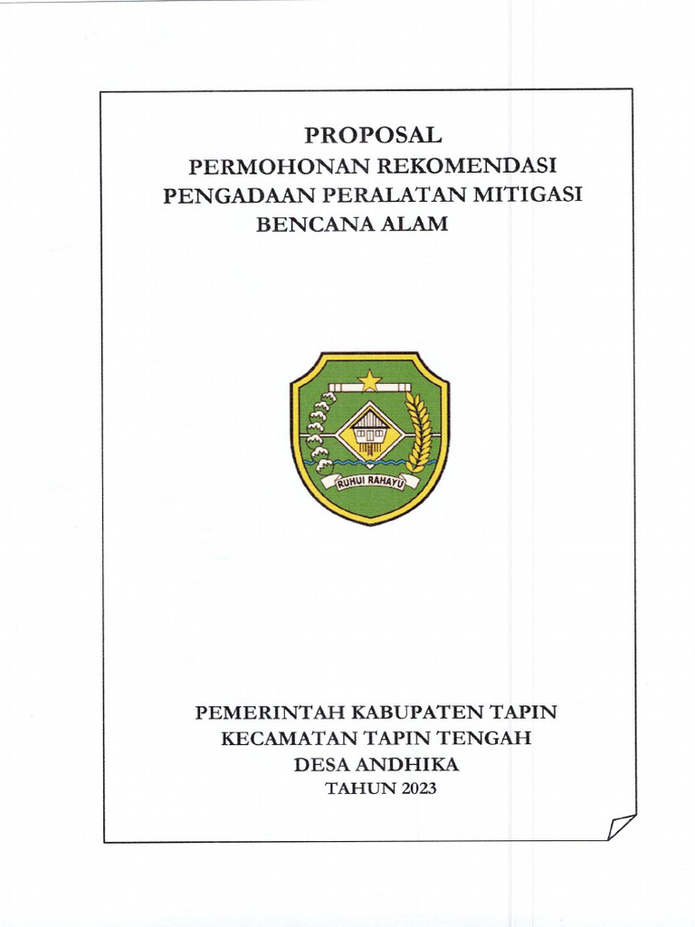 Berkas Proposal Pompa Air Portable 2023 | PDF