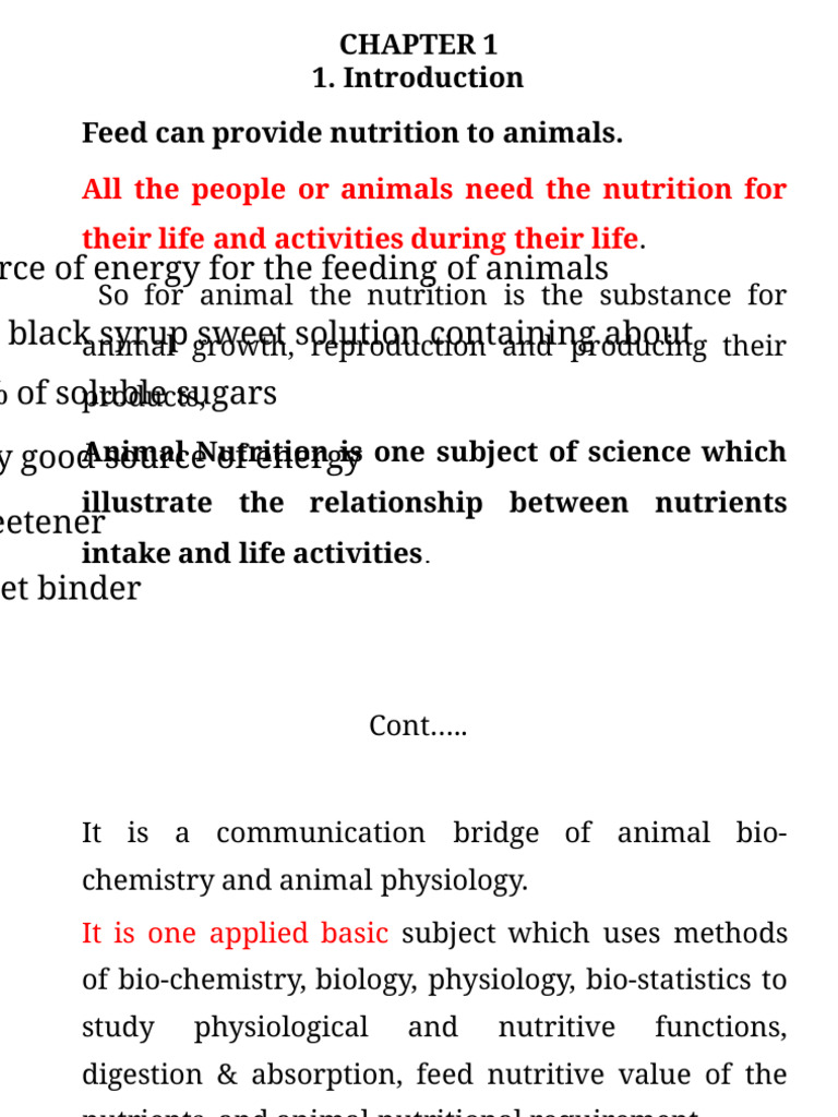 Final Animal Feeds and Nutrition 2nd Year Vet | PDF | Nutrition | Diet ...