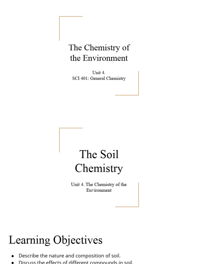 Unit 4. The Soil Chemistry | PDF | Soil | Fertilizer