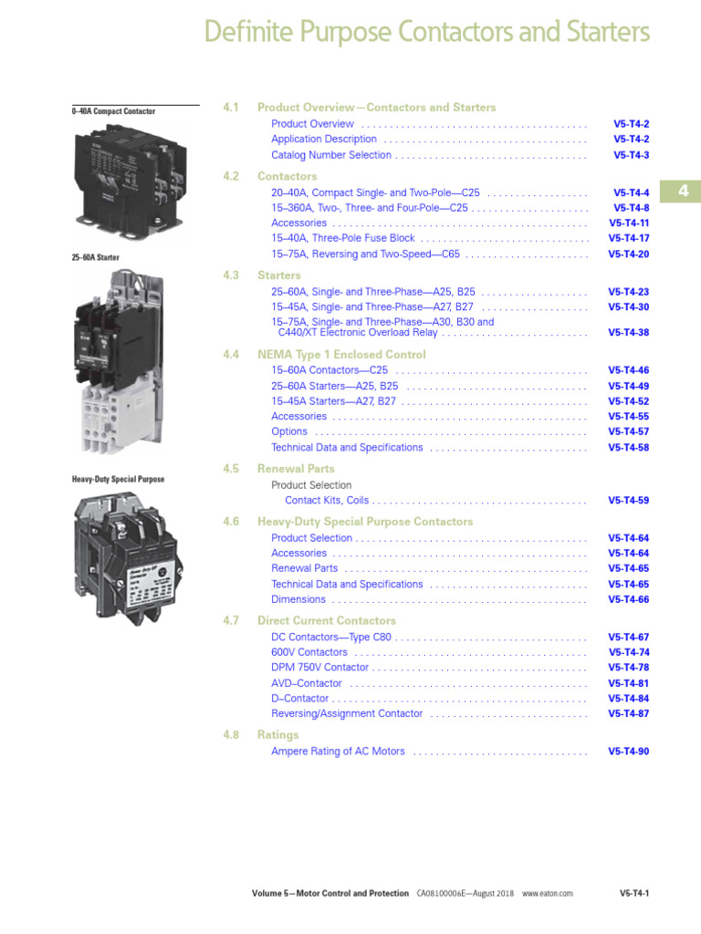 Vol05 - Tab04 Aeton DC Cont | PDF | Electric Motor | Mechanical Engineering
