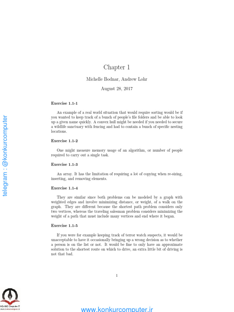 CLRS Exercises and Solutions Overview | PDF | Combinatorics ...