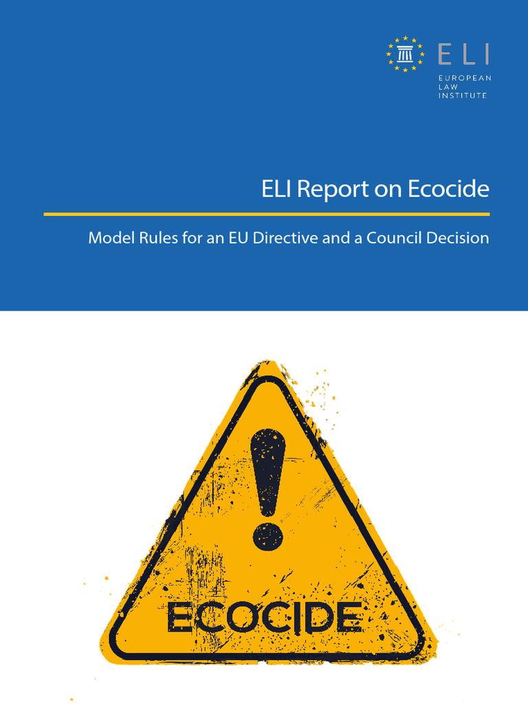 ELI Report On Ecocide | Download Free PDF | Crimes | Crime & Violence