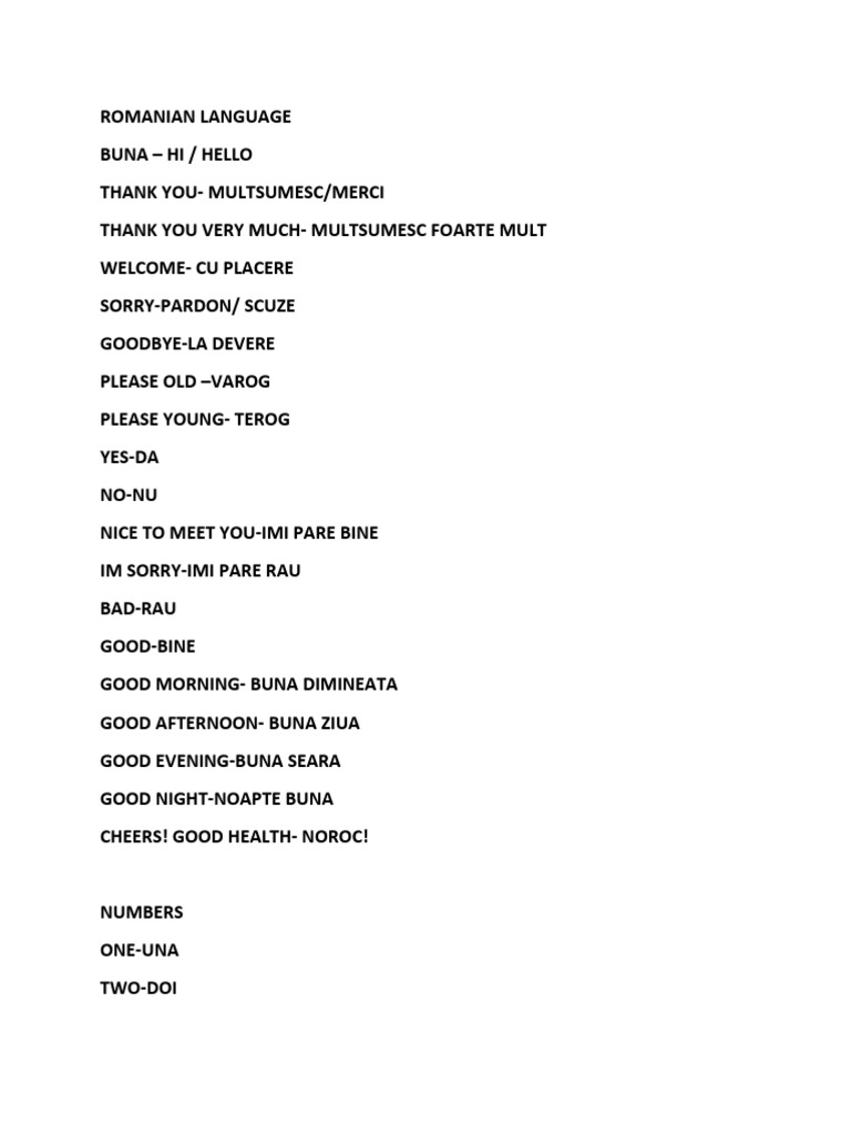 Romanian Language | PDF