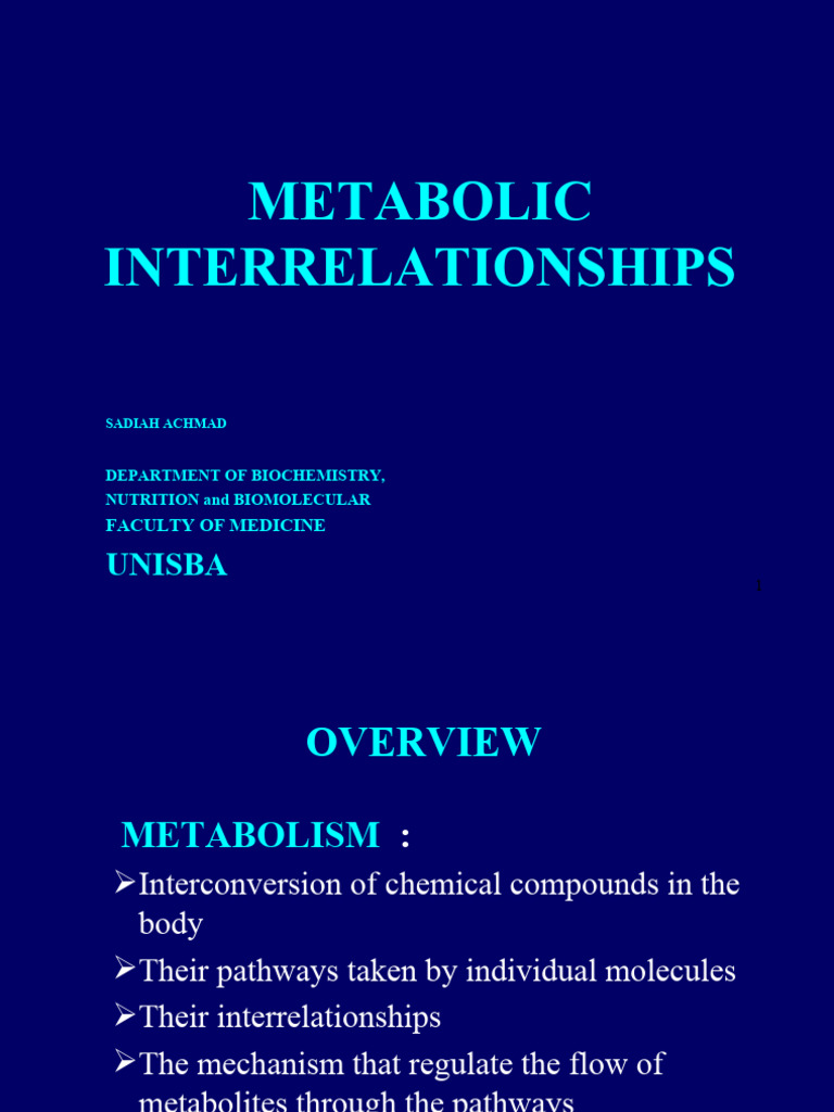 Metabolic Interrelationships Rev 2020-Lecture-Stds | PDF | Metabolic ... Metabolic Interrelationships Rev 2020-Lecture-Stds | PDF | Metabolic ...
