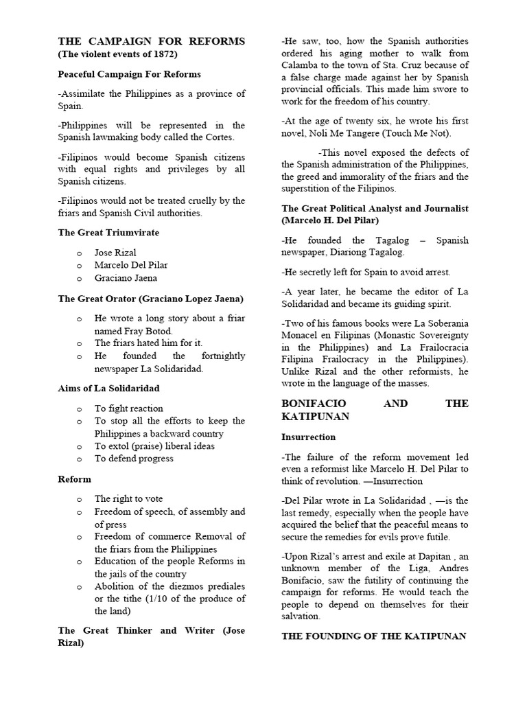 The Campaign For Reforms | PDF | Philippines