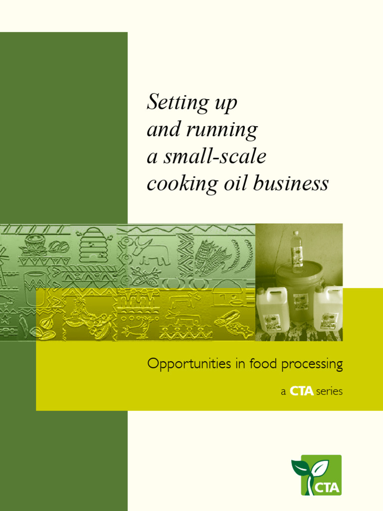 Setting Up and Running A Small Scale Coo | PDF | Vegetable Oil | Marketing