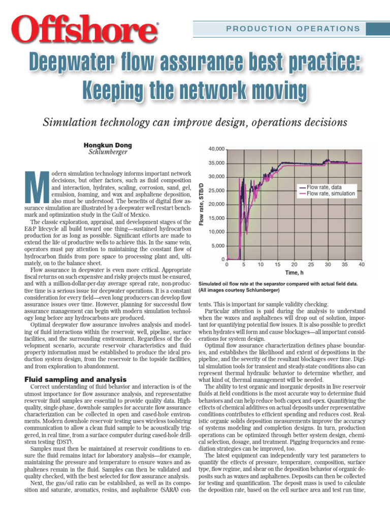 Offshore Flow Assurance | PDF | Simulation | Petroleum Reservoir