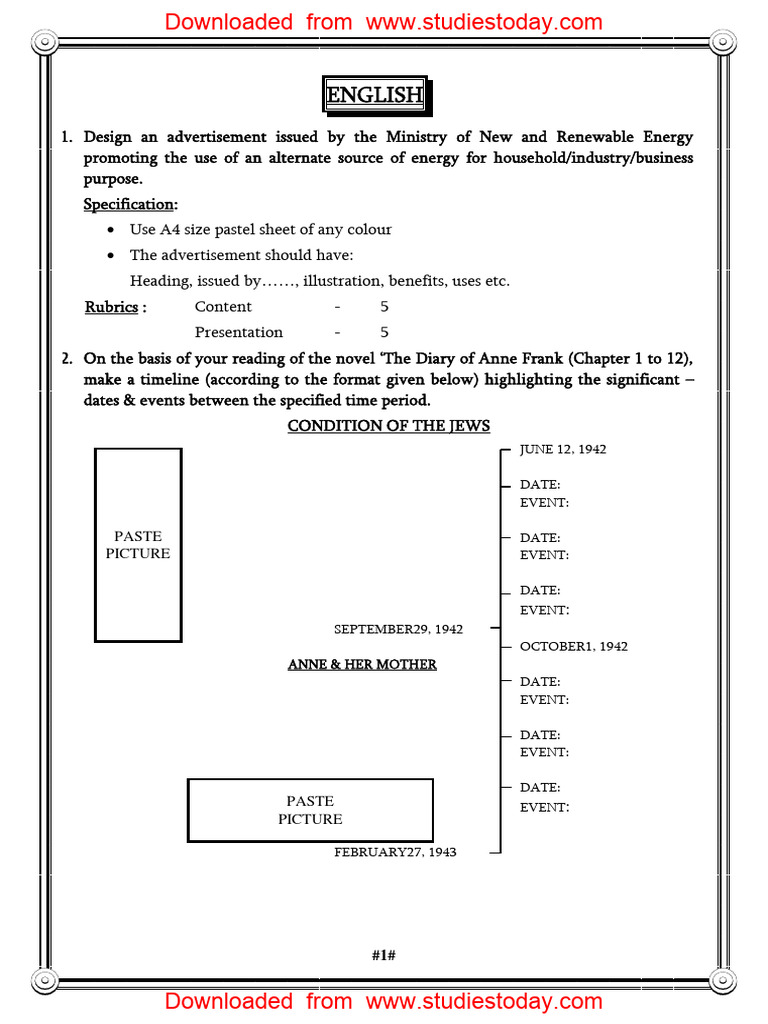 CBSE Class 10 Revision Worksheet | PDF CBSE Class 10 Revision Worksheet | PDF