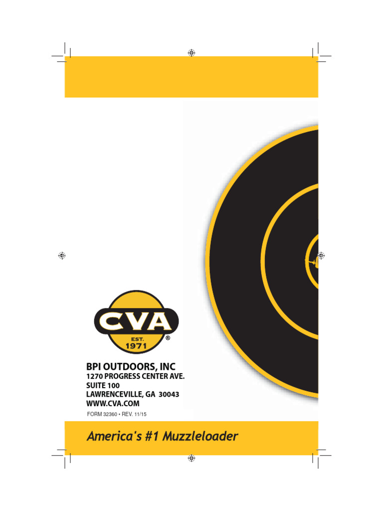 CVA Muzzleloader Safety Manual | PDF | Bullet | Firearms