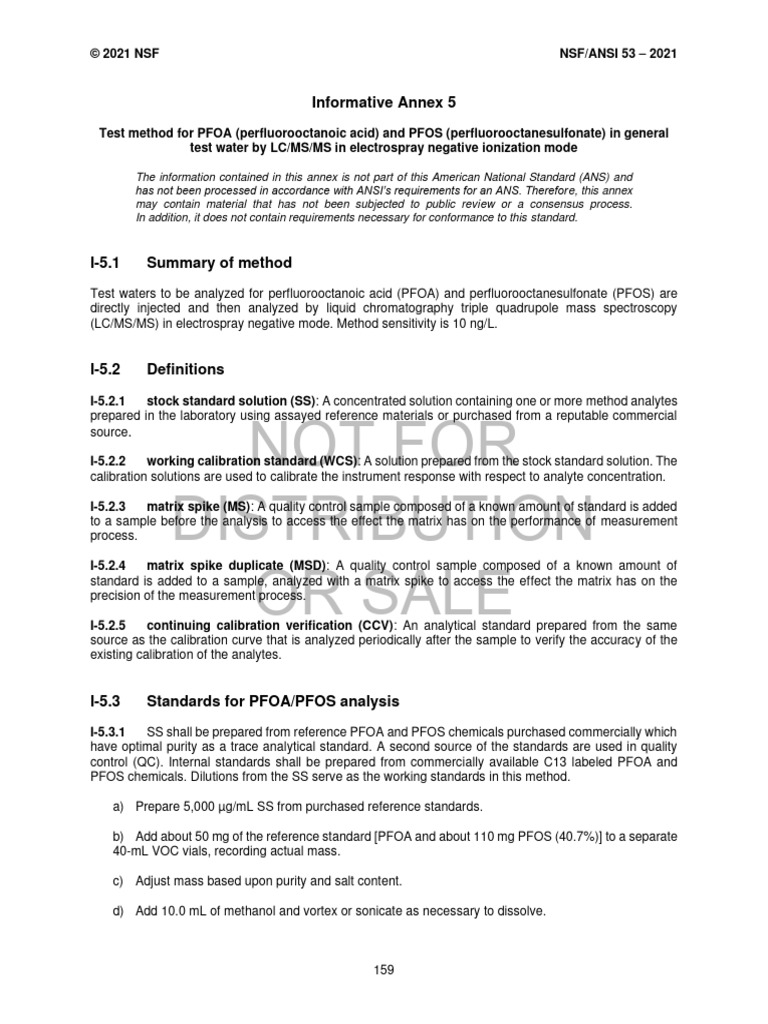 NSF53 Pfoa Pfos | PDF | Mass Spectrometry | Liquid Chromatography–Mass ...