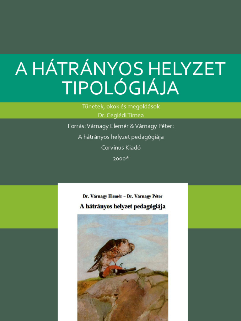 3.hátrányos Helyzet Tipológiája Várnagy És Várnagy - 20.09.22. | PDF