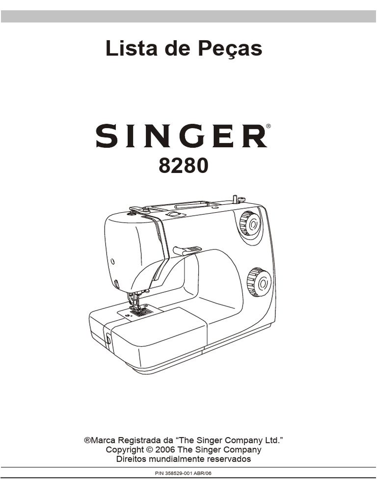 Manual Singer 8280 | PDF | Bens manufaturados