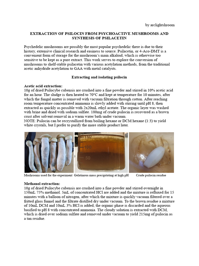 Arclightshroom's 4 Aco DMT Work | PDF | Precipitation (Chemistry ...