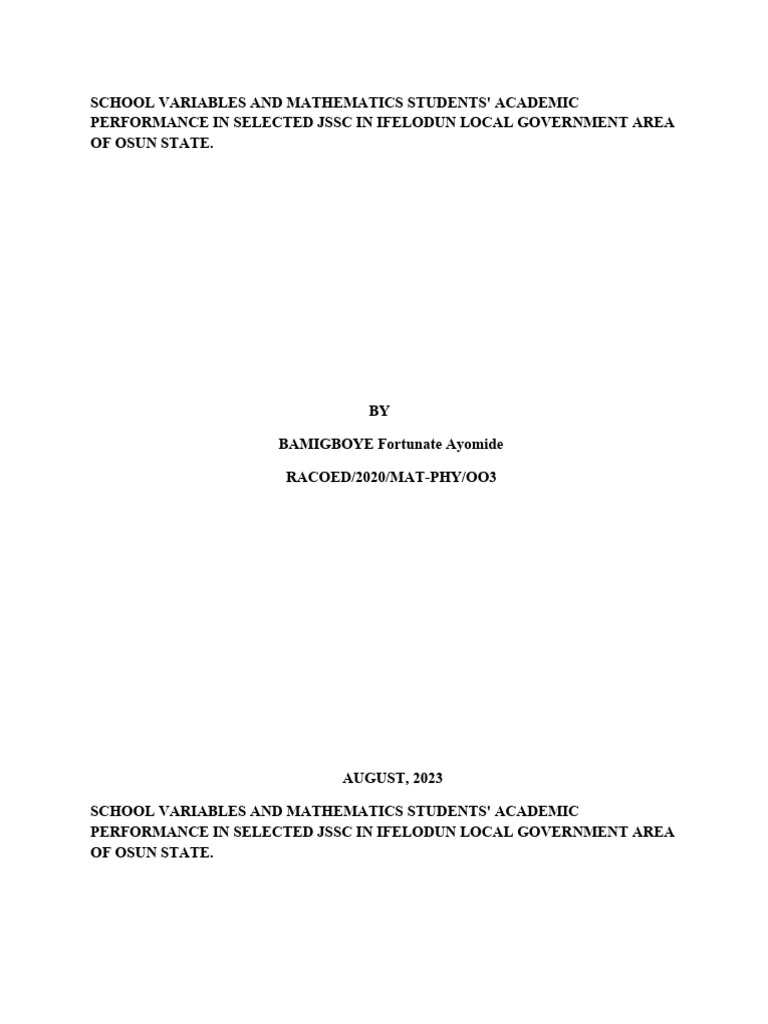 Project Preliminary Pages | Download Free PDF | Teachers | Schools