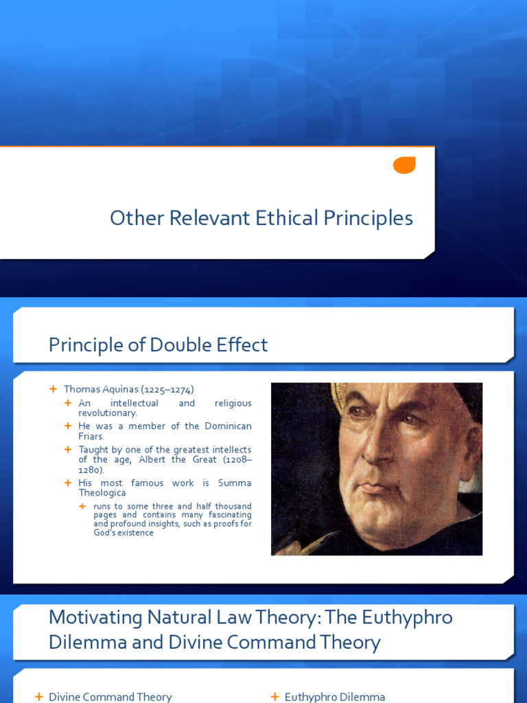 Ethical Principles: Double Effect Explained | PDF | Natural Law ...