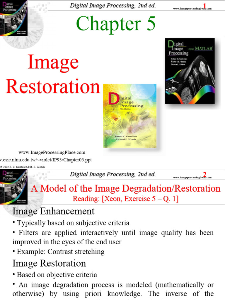 Ch05-Image Restoration | PDF | Applied Mathematics | Image Processing