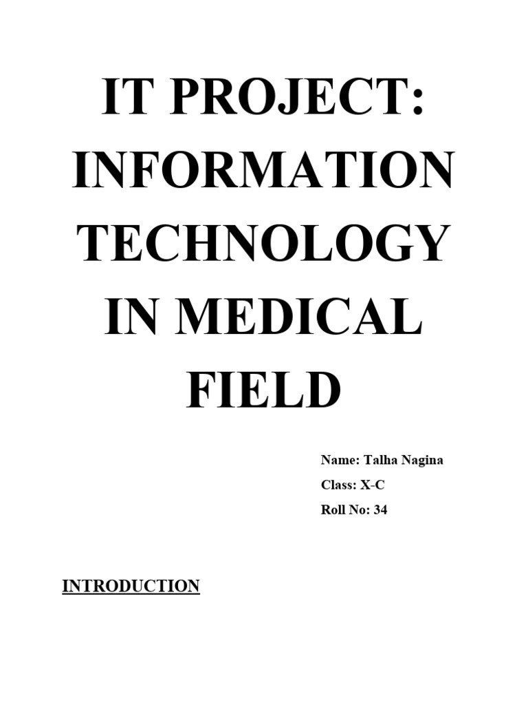 It Project | PDF | Health Informatics | Health Care