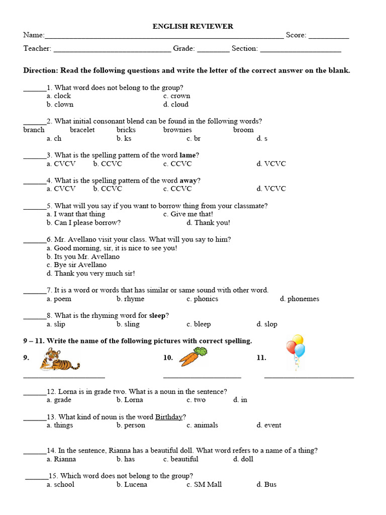 Reviewer English | PDF | Noun | Word