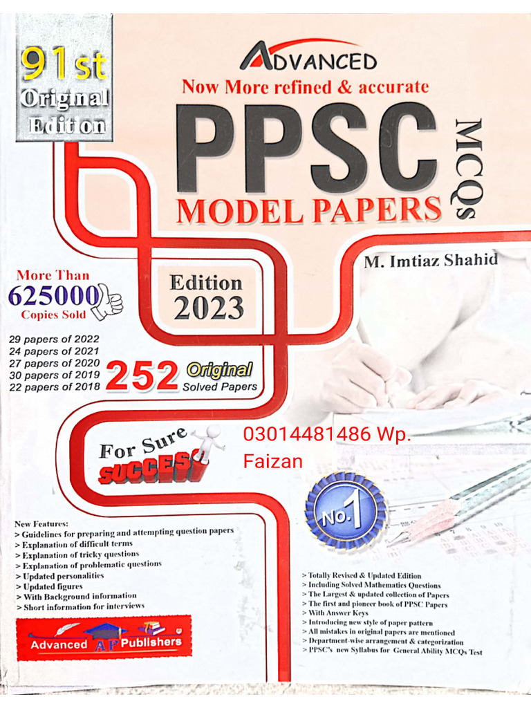 PPSC Model Paper No.04 | PDF