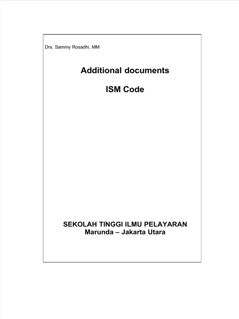 Panduan ISM Code untuk Manajemen Keselamatan | PDF | Teknologi & Rekayasa
