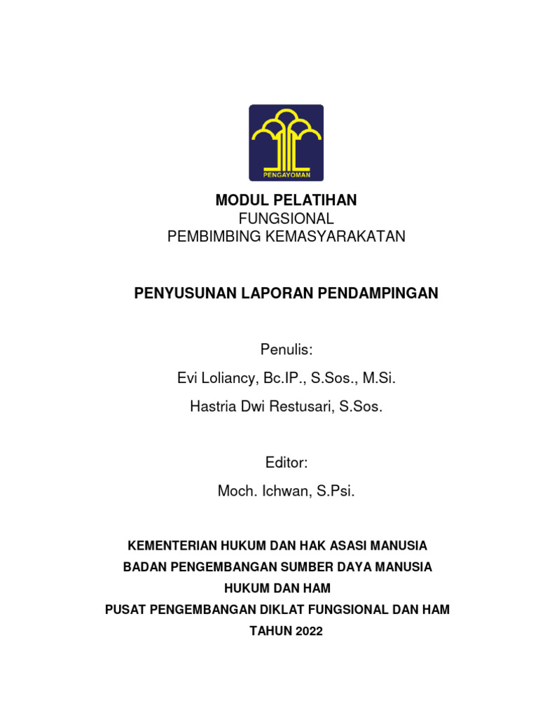 (Draft Final) Modul Laporan Pendampingan Ed. 131221 | PDF