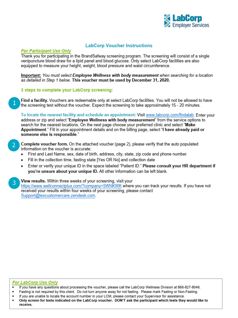 Labcorp Voucher | PDF | Medicare (United States) | Patient