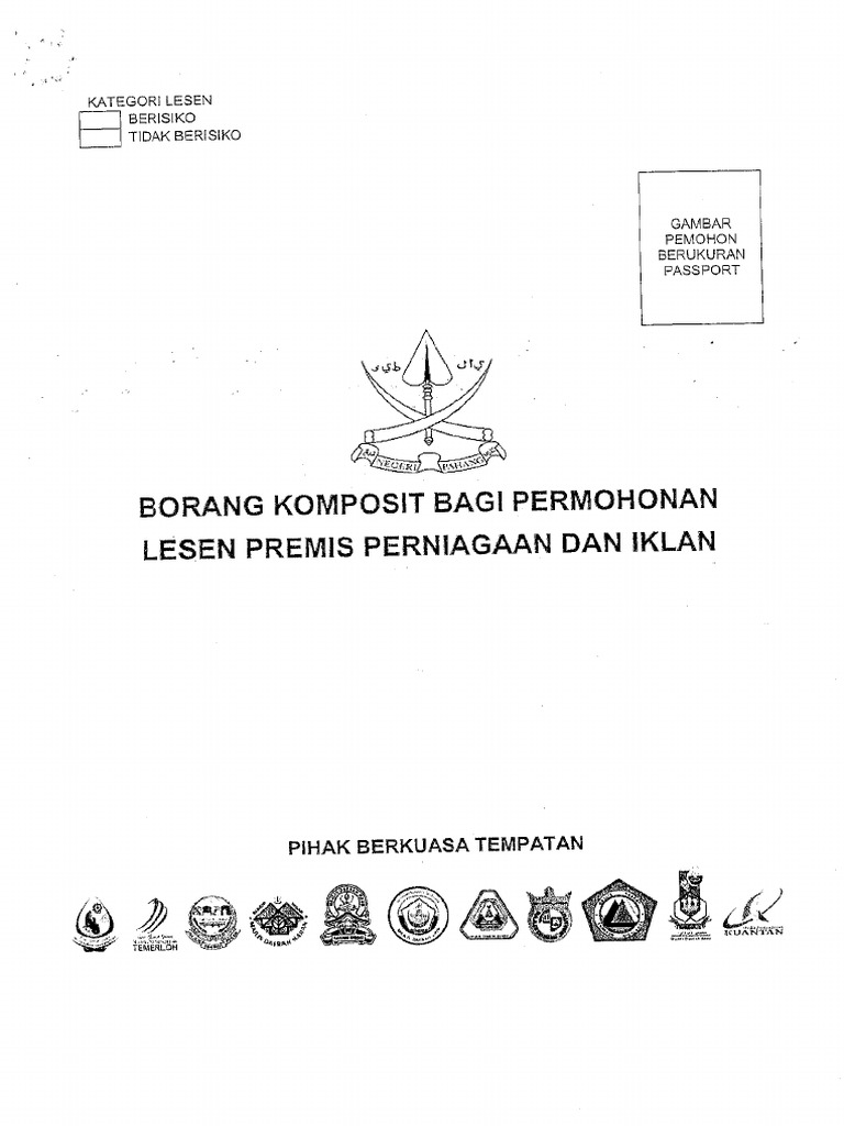 Borang Komposit Bagi Permohonan Lesen Premis Perniagaan Dan Iklan | PDF