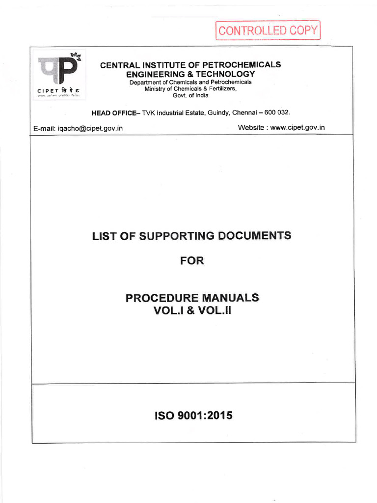ISO Support Volume 1 & 2 CC | PDF