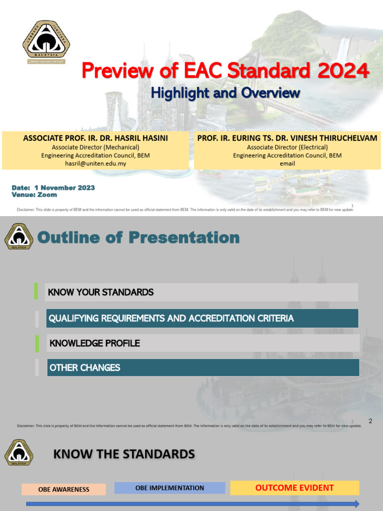 EAC Standard 2024 Overview | PDF | Engineering | Science