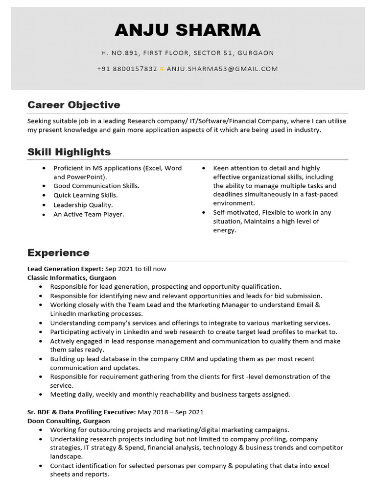 Anju+Sharma MCA Research+Analyst | PDF