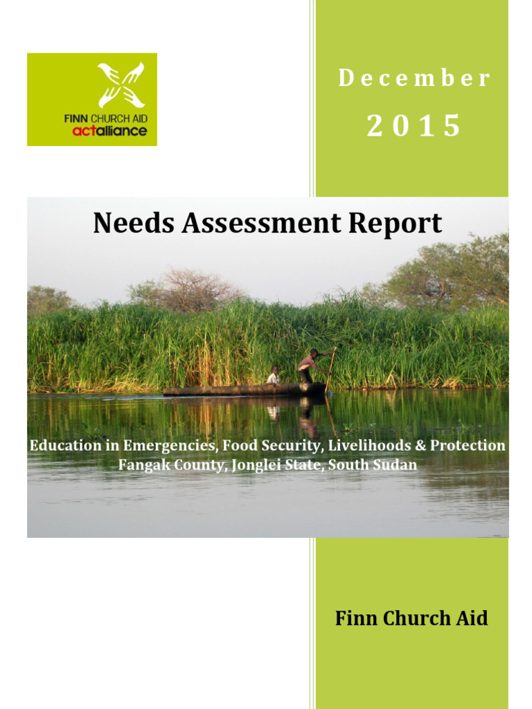 Fangak County Needs Assessment Report | PDF | Sampling (Statistics ...