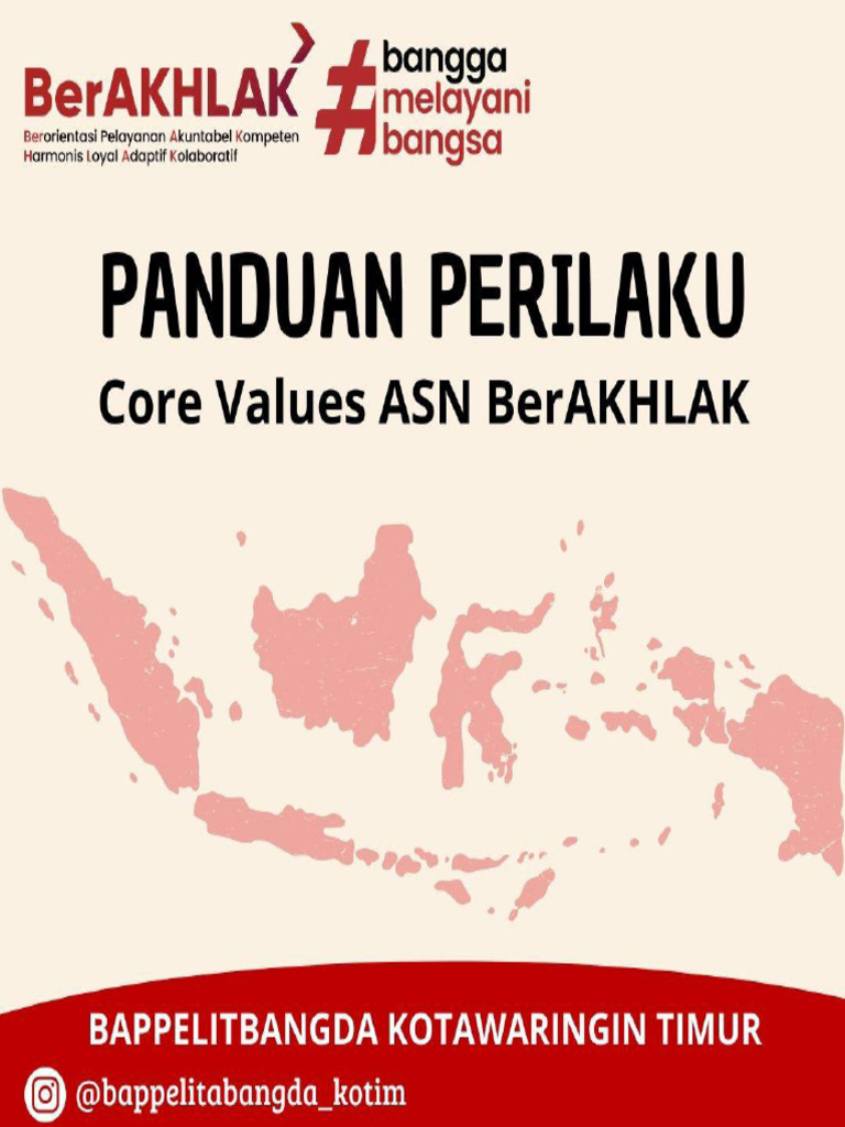 Panduan Core Value ASN BerAKHLAK BAPPELITBANGDA | PDF