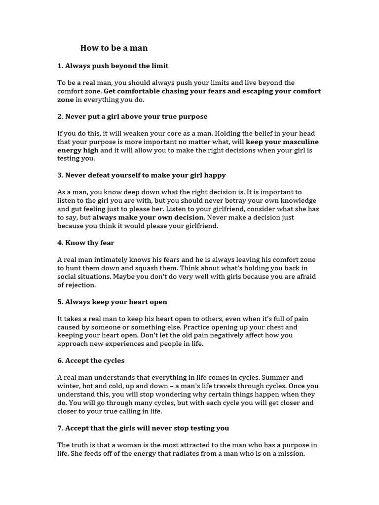 How To Be A Man | PDF | Knowledge