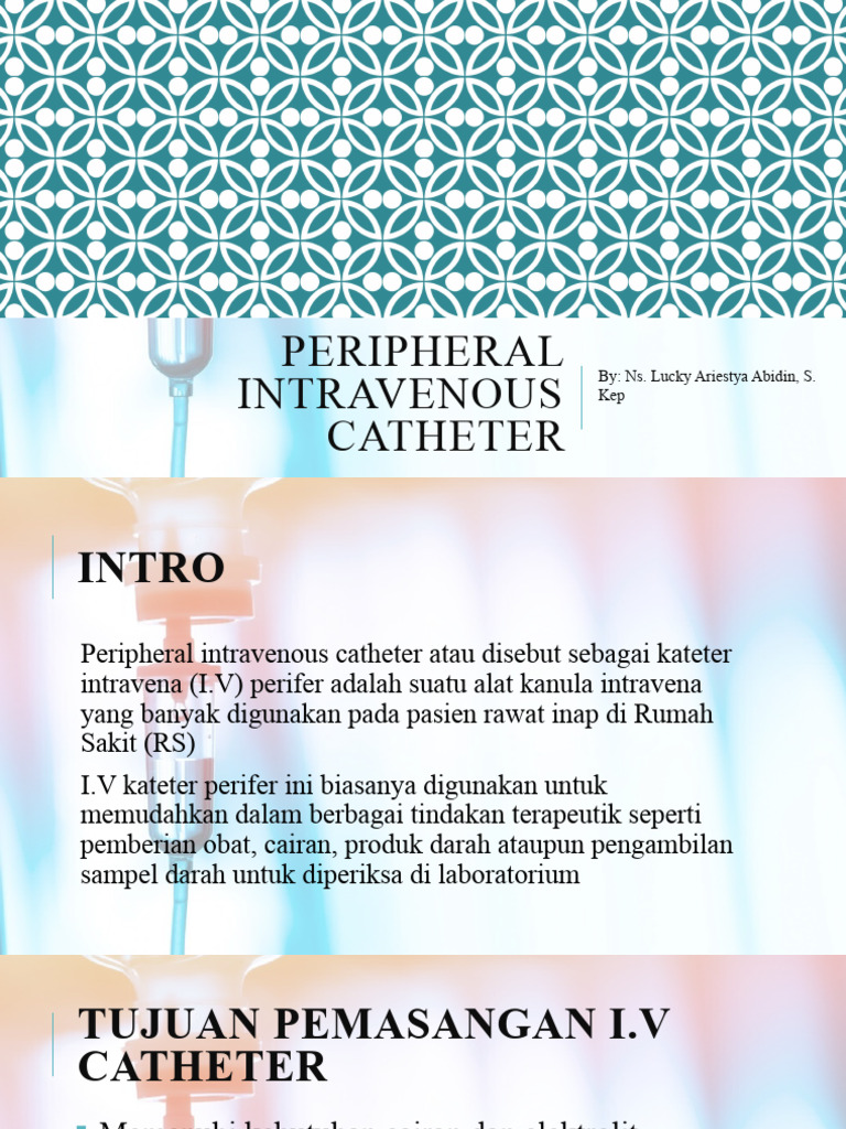 Peripheral Intravenous Catheter | PDF