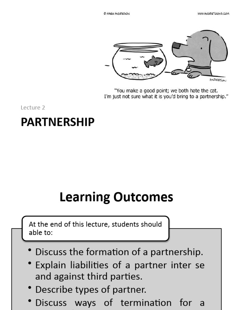 Lecture 2 - Partnership | PDF | Partnership | Ownership