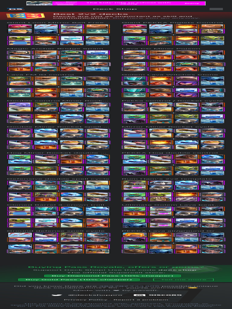 Best Clash Royale 2v2 Decks! | PDF