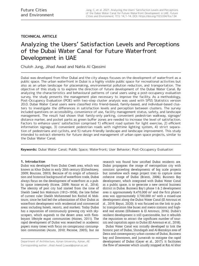 Analyzing The Users Satisfaction Levels And Perce Pdf Dubai