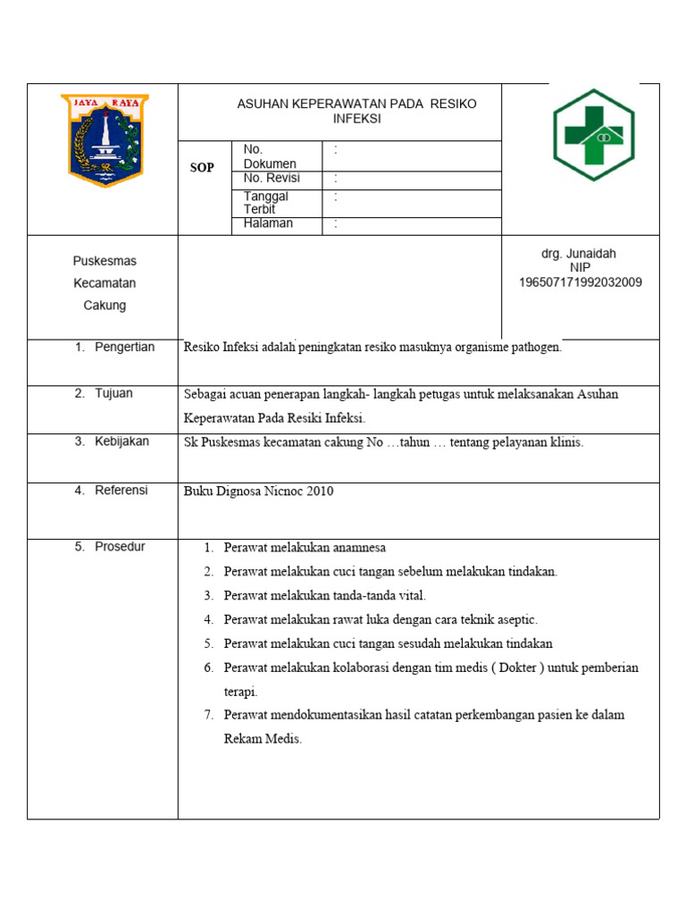 Asuhan Keperawatan Resiko Infeksi | PDF