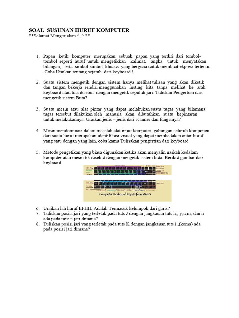 Jelaskan Tentang Sejarah Keyboard | PDF