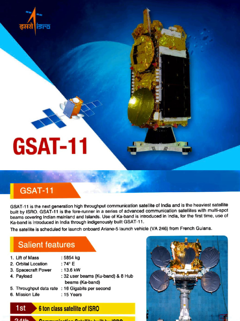 Priyanshi Gsat 11 | PDF | Communications Satellite | Bodies Of The Solar System