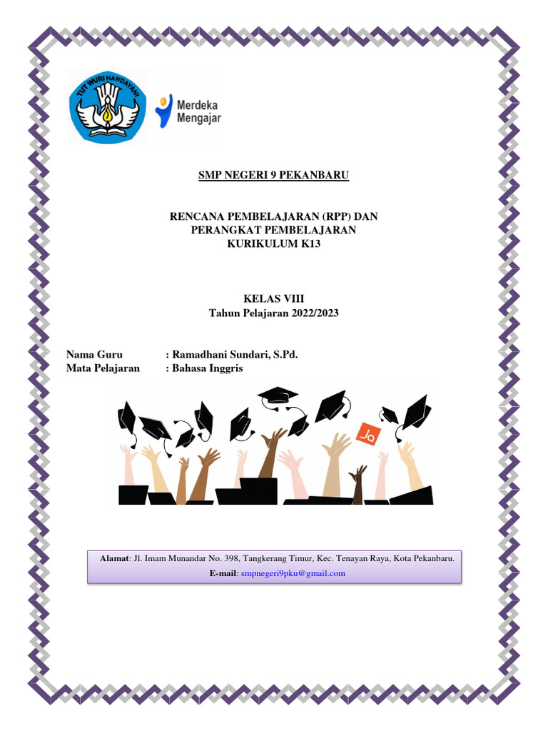 RPP Bahasa Inggris: Materi Notice Kelas VIII | PDF