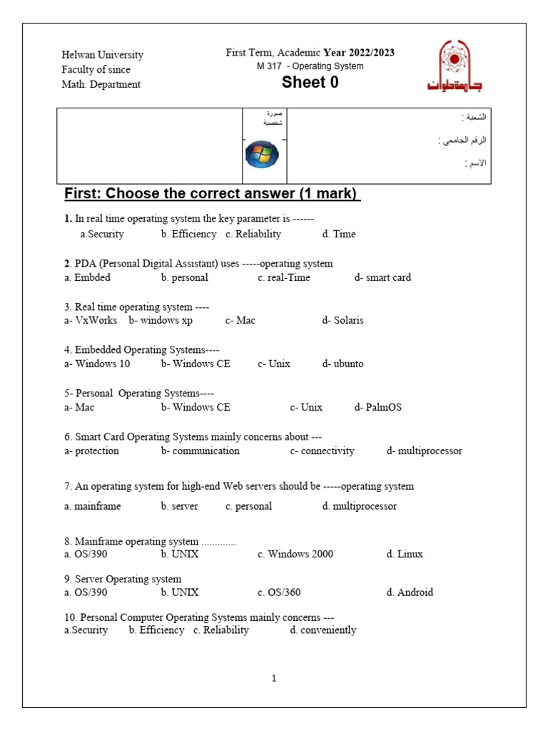 OS Sheet | PDF | Operating System | Computer File