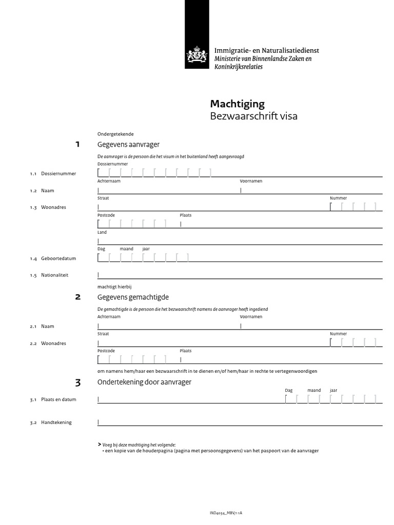 Machtiging Visum Bezwaar | PDF