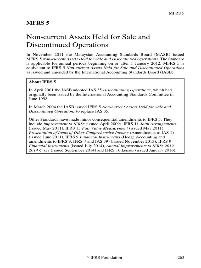 BV2018 - MFRS 5 Non Current Assets Held For Sale and Discontinued ...