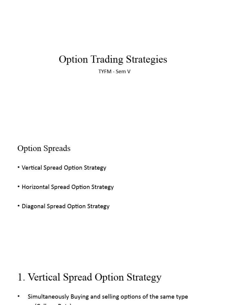 Option Trading Strategies | PDF | Option (Finance) | Put Option